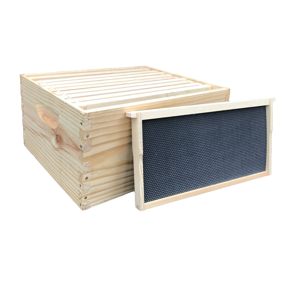 Box Kit 9-5/8 Deep Commercial box with 10 Frames Double Waxed Plastic ...